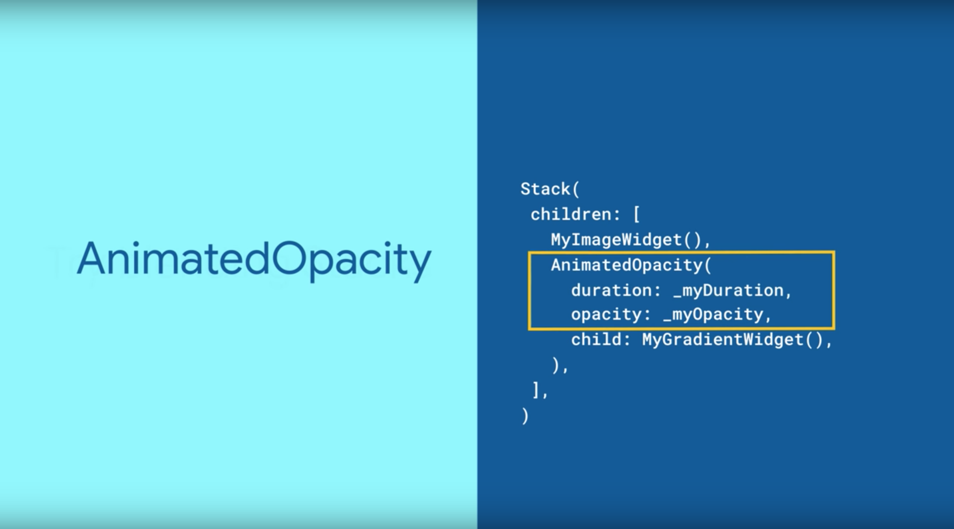 【Flutter】Opacityの基本とサンプルコード