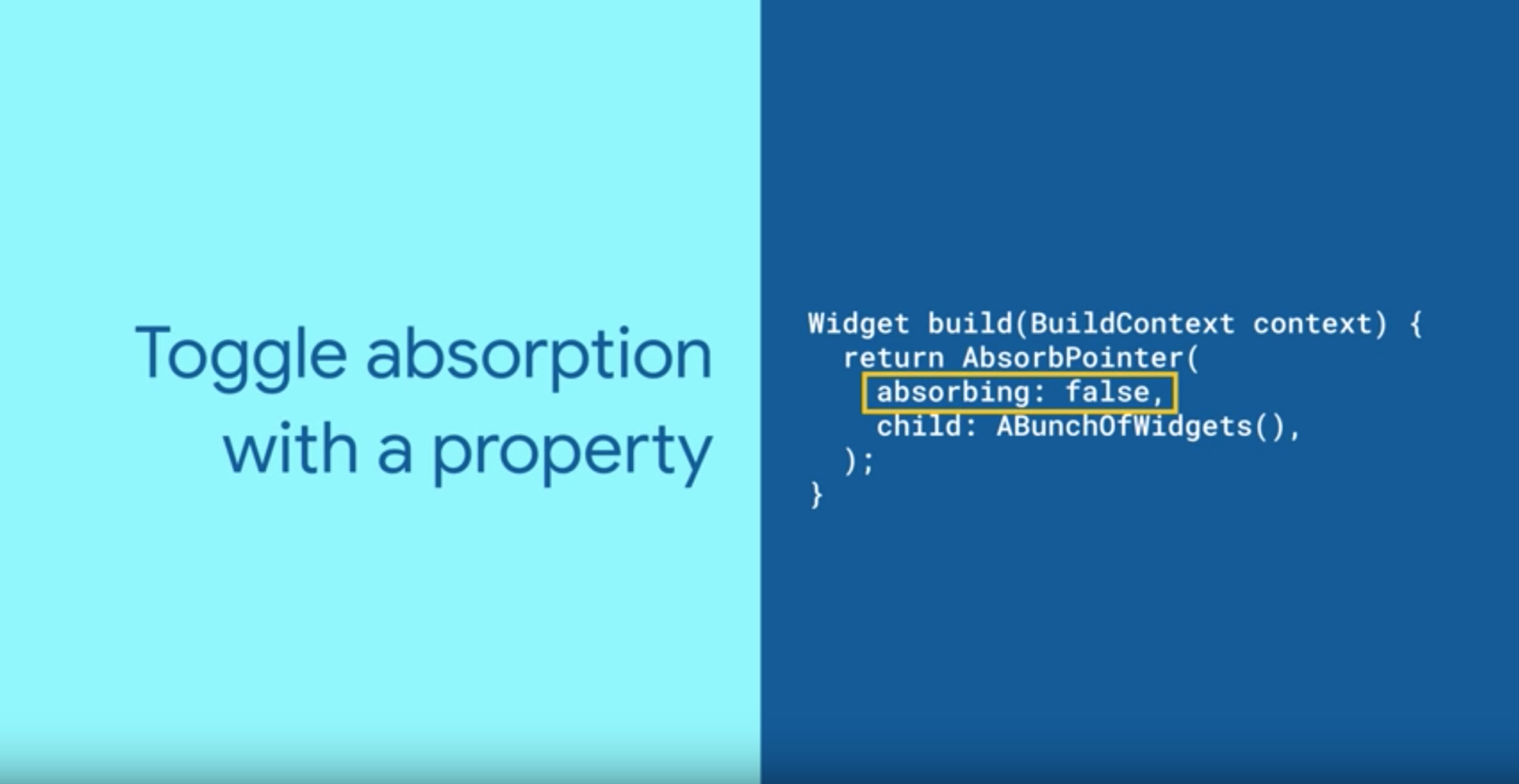 【Flutter】AbsorbPointerの基本とサンプルコード