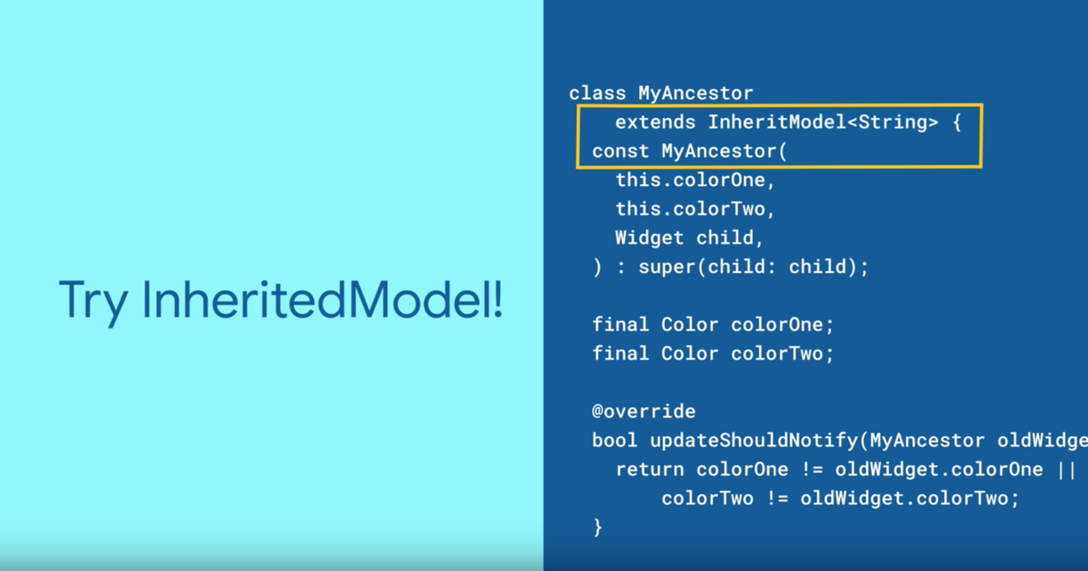 【Flutter】InheritedModelの基本とサンプルコード