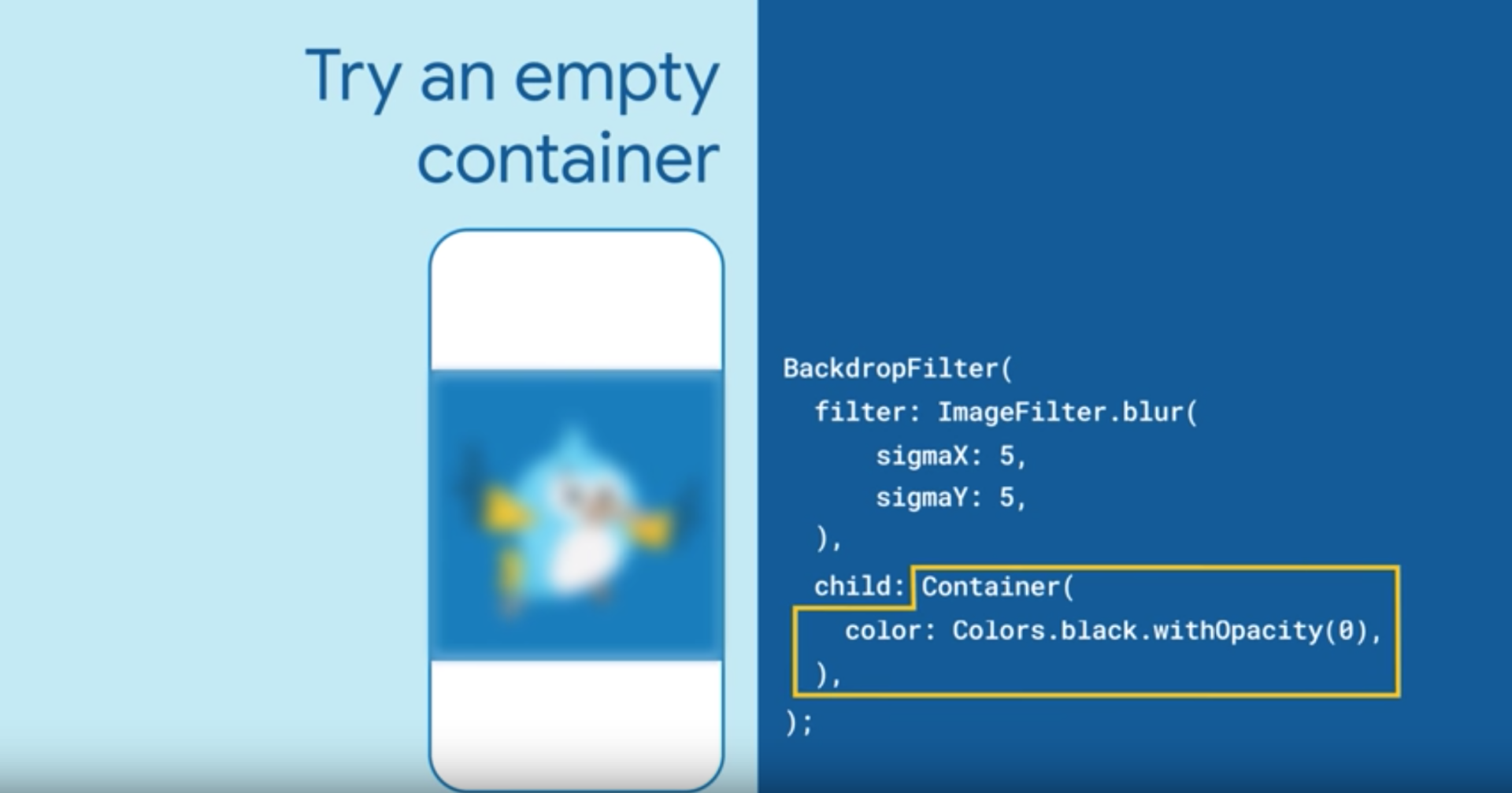 【Flutter】BackdropFilterの基本とサンプルコード
